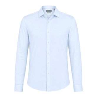 Michael Kors Chemise ajust&eacute;e en maille technique - Homme - Chemises - Bleu - Taille: 2XL