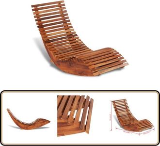 vidaXL Vidaxl - Schaukelliege Akazienholz - Schaukelstuhl - Gartenstuhl - Holzsessel - Akazienholz Möbel - Outdoor Möbel