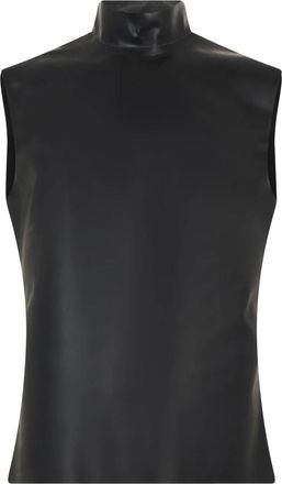 Moschino Homme, Tops, Noir, Taille: L Col roul sans manches