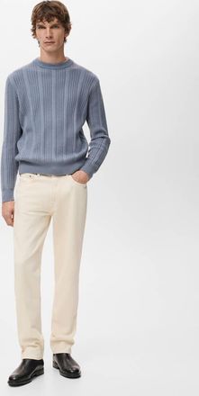 Mango Pull-over maille structure bleu de prusse - Homme - XXL - MANGO MAN