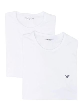 Emporio Armani T-Shirts mit Logo-Print (2er-Set) - Wei&szlig;
