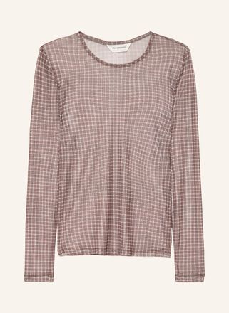 Moss Copenhagen Msch Copenhagen Longsleeve Mschjanie Illenora Aus Mesh braun