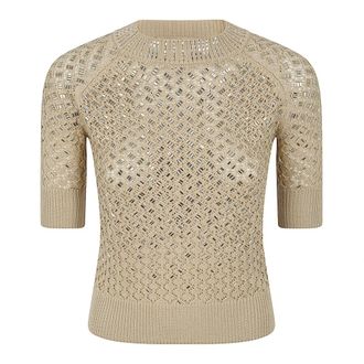Ermanno Scervino Damen, Strickwaren, Beige, MGr&ouml;&szlig;e