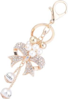 Soimiss Porte-Cl&eacute;s de Voiture pour Femme Noeud en Alliage et Cristaux, Bijou de Paquet &Eacute;l&eacute;gant, Accessoire D&eacute;coratif pour Paquet &agrave; Main, pour Toutes Occasions