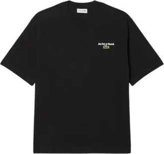Lacoste Homme, Tops, Noir, Taille: M T-shirt Imprim&eacute; Coupe Ample en Jersey &Eacute;pais