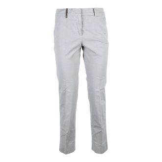 PESERICO Chino Cropped Hose - - Trousers - Damen - Grau - M