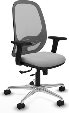 Piqueras y Crespo Gepolsterter B&uuml;rostuhl mit 2D-Armlehnen, h&ouml;henverstellbare Lendenwirbelst&uuml;tze, ausgestattet mit Syncro/Translack und Schneidschaum, mit Rollen von 65 