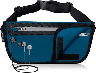 MYCARBON RFID Sac de Voyage Ceinture de Voyage Ceinture Homme Banane Sacoche Sac Banane Femme Pochette Homme Secrète Passeport(Blue)