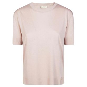 Herno T-Shirt Con Bordi Continui - - Knitwear - Damen - Rosa - XL