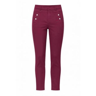 2-Biz Winetasting High-Waist Hose - - Trousers - Damen - Rot - 3XL