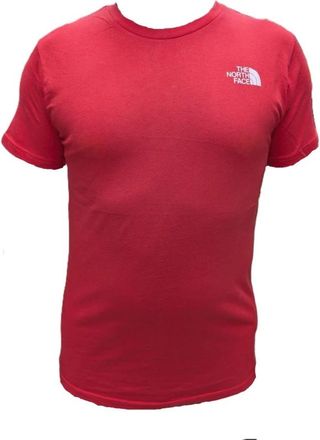 The North Face Logo Baumwoll-T-Shirt - - Sport - Herren - Rot - 3XL