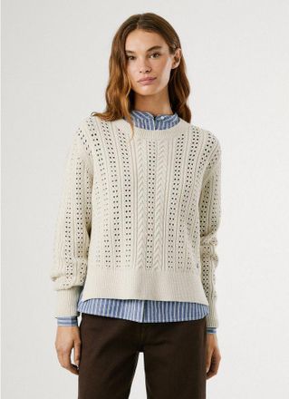 Pepe Jeans London Strickpullover CANDIDE mit Lochmuster
