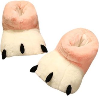 Hemobllo Pantoufles DInt&eacute;rieur Moelleuses pour Femmes Pantoufles DHiver en Peluche et Coton Semelle &Eacute;paisse Antid&eacute;rapante Taille Unique 36-40 Couleur Rose Conf