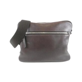 Herm&egrave;s Pre-owned Cuir sacs-ports-paule - Homme - Pre-owned - Brun - Taille: ONE Size