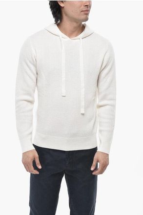 Paolo Pecora Virgin Wool Hooded Sweater size L