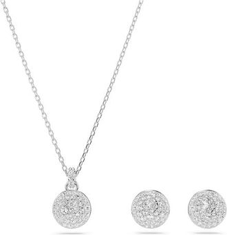 Swarovski Parure Meteora, Blanc, Métal rhodié