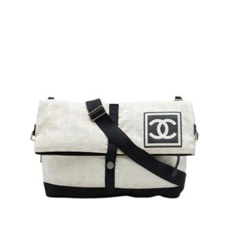 Chanel Sac bandouli&egrave;re en toile Pre-owned - Femme - Pre-owned - Blanc - Taille: ONE Size
