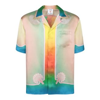 Casablanca Homme, Chemises, Multicolore, Taille: M Chemise &agrave; Manches Courtes Multicolore Inspir&eacute;e Marine
