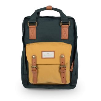 Doughnut Rucksack, Macaroon, mehrfarbig, 16 l, f&uuml;r Reisen, Schule, Damen, Uni, M&auml;dchen, leicht, f&uuml;r Pendler, Freizeit, Tagesrucksack, Dunkelgr&uuml;n, Gr&uuml;n (mehrfar