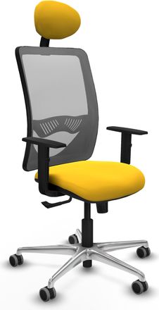 Piqueras y Crespo B&uuml;rostuhl Zulema mit 1D-Armlehnen, h&ouml;henverstellbarer Lendenwirbelst&uuml;tze und festem Kopfteil, ausgestattet mit Sincro 3 Positionen und Schneideschaum,