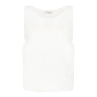 H&eacute;st Fam V-neck Sweater - - Knitwear - Damen - Wei&szlig; - M