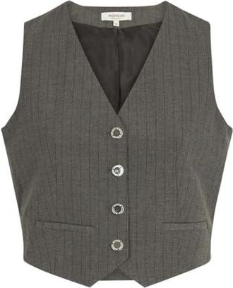 Morgan Femme 252-cboky.f Gilet, Gris M, 36 EU