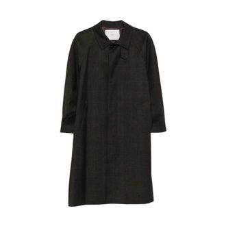 Dunst Manteau Mac en Laine Coupe H - Homme - Manteaux - Brun - Taille: M
