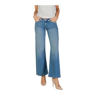 Only Only - Jean effet us&eacute; avec fermeture &eacute;clair et bouton - Femme - Jeans - Bleu - Taille: 40 FR