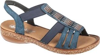 Rieker Sandales pour femme, bleu, 41 EU