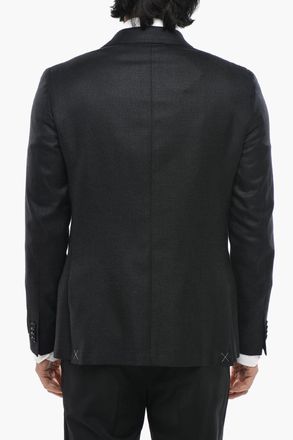 Corneliani CC COLLECTION Blazer aus Schurwollmischung mit zwei Seitenschlitzen und klassischem Revers Corneliani