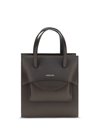 Hidesins Womens Shoulder Bag Dark Brown Calf Leather (bos Taurus)