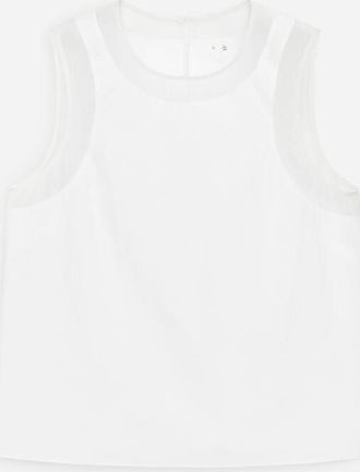 Arket Tanktop Mit Organzadetail -Wei&szlig;