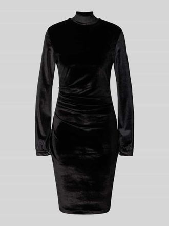 Paradi Knielanges Kleid mit Stehkragen und Raffungen