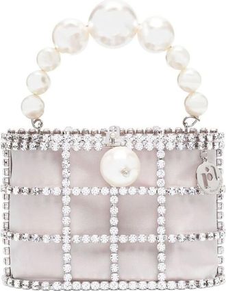 Rosantica Femme, Sacs, Gris, Taille: ONE Size Sac &agrave; Main &agrave; Poign&eacute;e Sup&eacute;rieure Orn&eacute;e de Cristaux