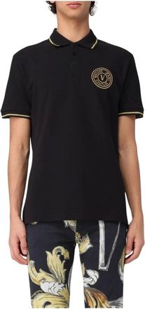 Versace Jeans Couture Homme, Tops, Noir, Taille: XS Polo avec Logo Brodé