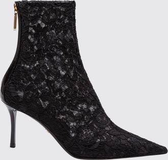 Dolce & Gabbana Stiefeletten aus bestickter Spitze mit mittlerem Stilettoabsatz