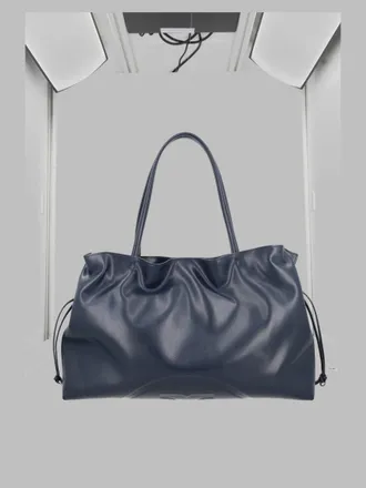 Tory Burch Womens Tote Bag Ella Natuura Blue Polyester Handbags Hand