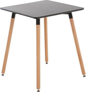 Clp Table De Cuisine Viborg I Table De Salle À Manger Au Design Scandinave pour Le Salon avec Plateau en MDF I Structure en Hêtre, Couleur:Noir, Taille:60