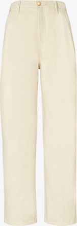Tory Burch Damen Denimhose mit Falten in Beige