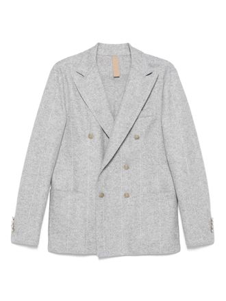 Eleventy veste croisée à fines rayures - Gris