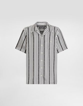 Dolce & Gabbana Seidenhemd Mit Krawattenprint - Mann Hemden Drucken 42