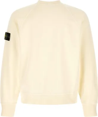 Stone Island Garment-Dyed Cotton Sweatshirt - Cream