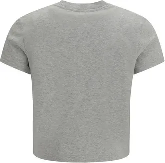 Alexander Wang Logo-Print Cotton T-Shirt - Gray