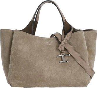 Tod's Femme, Sacs, Gris, Taille: ONE Size Sac &agrave; main en cuir su&eacute;d&eacute;