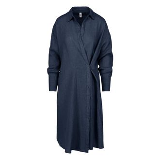 Bomboogie Femme, Robes, Bleu, Taille: 38 FR Chemisier &agrave; manches longues