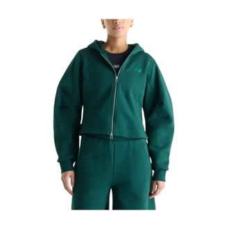 New Balance Femme, Tops, Vert, Taille: 38 FR Athletics Crafted Fleece Full Zip