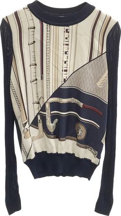 Herm&egrave;s chemise en soie &agrave; motif (ann&eacute;es 2000) - Bleu