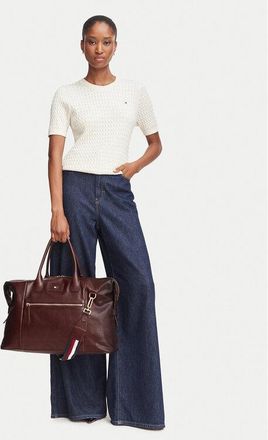 Tommy Hilfiger Wochenendtasche Th Casual Leather Duffle AM0AM14745 Braun