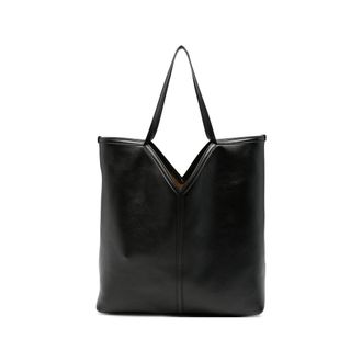 Saint Laurent V-cut Leather Tote Bag