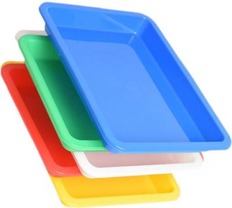 Pretyzoom 5 Stck. Teiliges Kunststoff serviertablett Vielseitige Kunststoff kunsttabletts f&uuml;r Leichtes Aktivit&auml;ts Organizer tablett Praktische Aufbewahrung f&uuml;r 